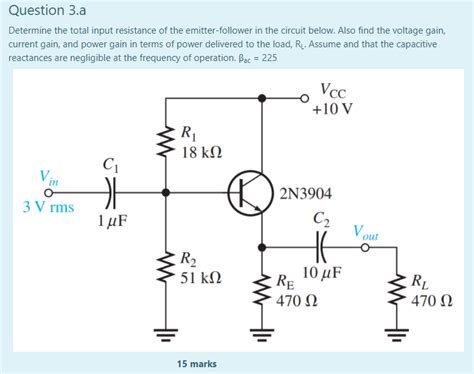Solved Question A Determine The Total Input Resistance Of Chegg