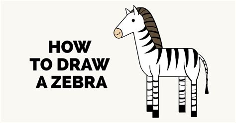 How to Draw a Zebra - Really Easy Drawing Tutorial | Zebra drawing, Easy cartoon drawings, Easy ...