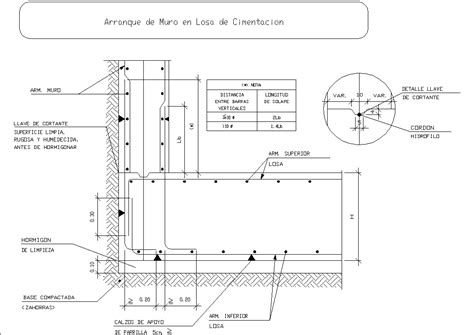 Detalhe Da Parede E Fundações Em Autocad Cad 3025 Kb Bibliocad