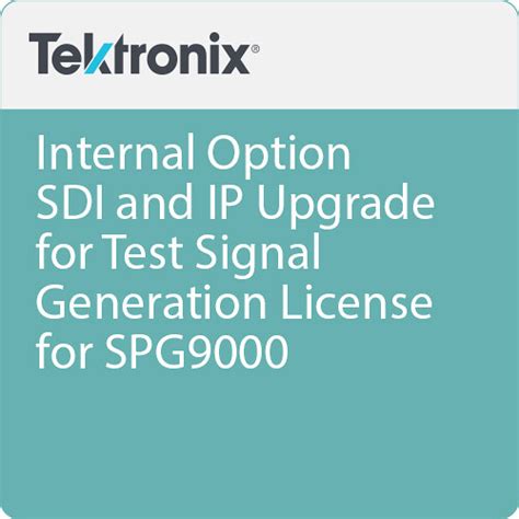 Telestream Sdi Ip Test Signal Generation License Spg9000 Lic Tsg