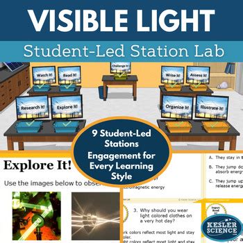 Visible Light Babe Led Station Lab Grades 6 7 8 Print Virtual