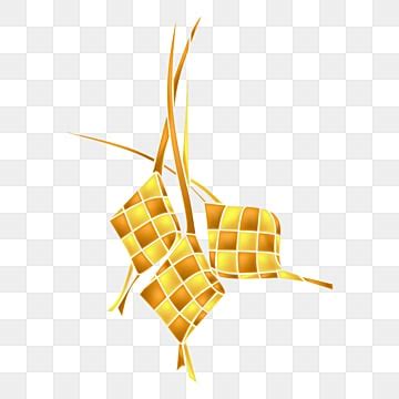 Eid Mubarak Gold Vector Hd PNG Images Ketupat Indonesia Eid Mubarak