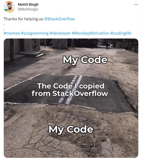 thanks stackoverflow r programmerhumor