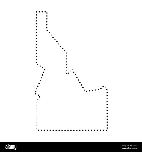 Idaho State Of United States Of America Usa Simplified Thick Black