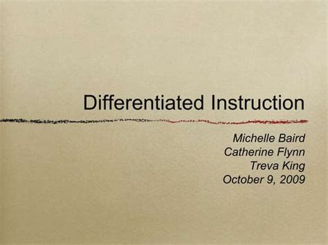 An Overview Of Differentiated Instrution Pptx Educational