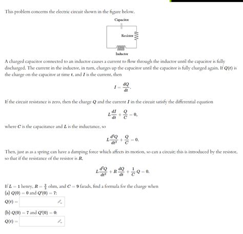 Solved This Problem Concerns The Electric Circuit Shown In