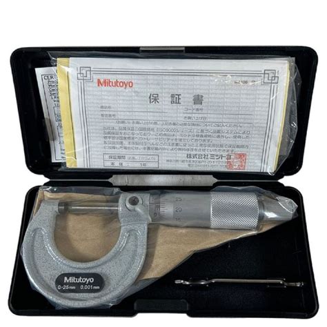 Mitutoyo 103 129 0 25 Mm Range 0 001 Mm Grad 2um Accuracy Outside
