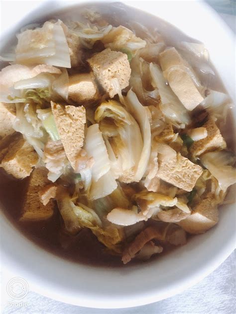 【鲜～白菜冻豆腐炖粉条五花肉的做法步骤图】你自己做饭吃吧下厨房