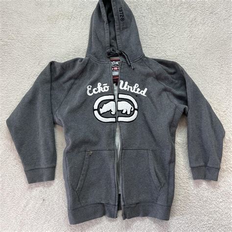 Echo Unlimited Zip Up Jacket Size L No Zipper Depop