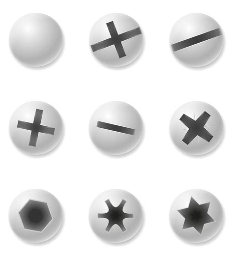 Screws Bolts And Rivet Vector Illustration 489156 Vector Art At Vecteezy