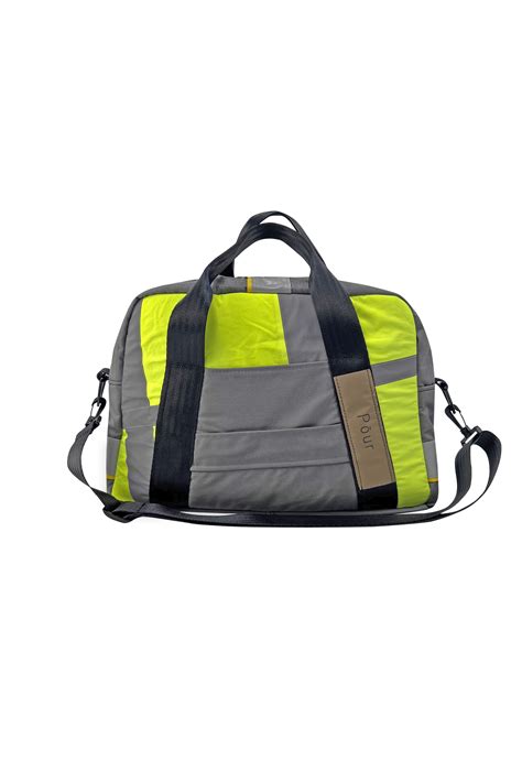 Lptpbg Laptop Bag Neon Yellow Grey Pōur