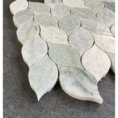 Marble Leaf Pattern Wall And Floor Mosaic Tiles Case 5 Sheets