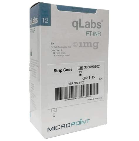 Micropoint Qlabs Pt Inr Test Strip Buy Box Of 12 0 Test Strips At Best
