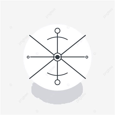 Circle Of Icons With Compass Lines Vector Background Lineal Icon Admin Bold Line Background