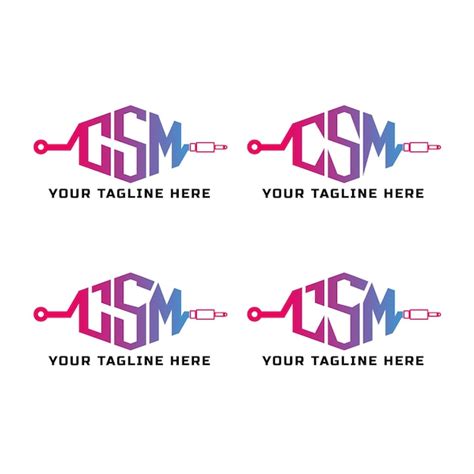 Premium Vector Letter Csm Logo Form Like Sound Waves