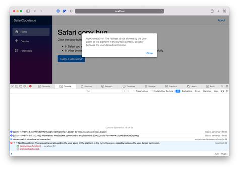 Navigatorclipboardwritetext Blocked In Safari Macos And Ios · Issue