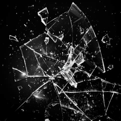 Premium Photo Broken Glass On Black Background Ai Generated Image