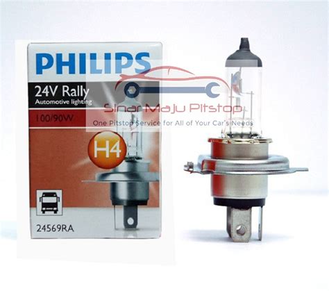 Jual Bohlam Halogen H4 Philips 24V 100 90W P43t 38 Lampu Depan Bus
