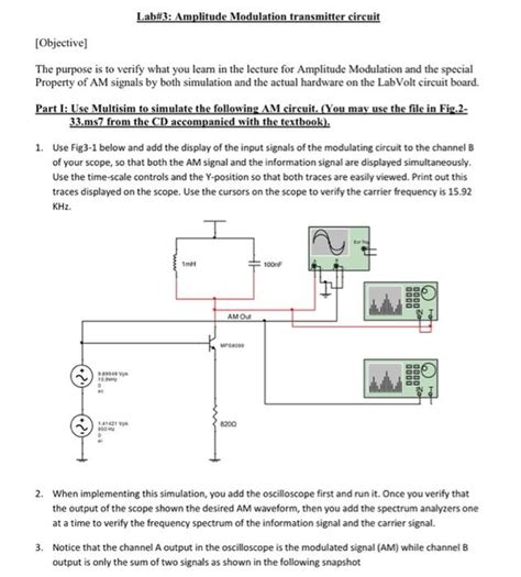 Solved Lab 3 Amplitude Modulation Transmitter Circuit