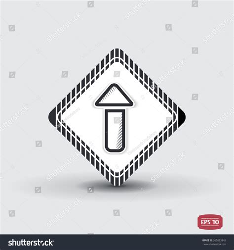 One Arrow Icon Direction Indicator Right Stock Vector Royalty Free