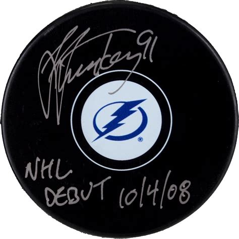 Steven Stamkos Tampa Bay Lightning Autographed Hockey Puck
