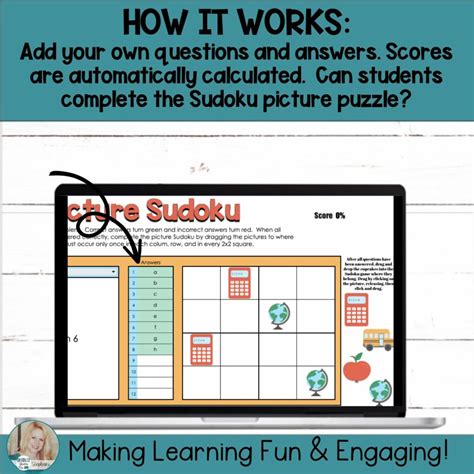 editable self checking task card template digital activity picture
