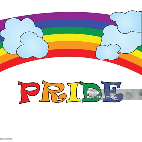 해피 프라이드 월 배너 구름무지개 사랑 컨셉 프라이드 데이 Lgbtq 개념 Lgbt 프라이드 월 포스터 카드 디자인 인권과 관용