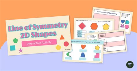 Line Of Symmetry 2D Shapes Interactive Activity Teach Starter