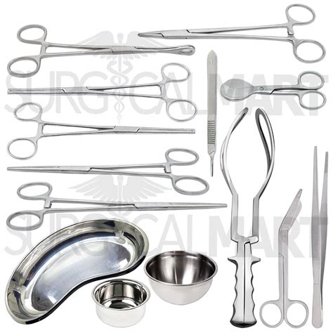 16 Pcs Basic Delivery Set Gynecology Surgical Instruments