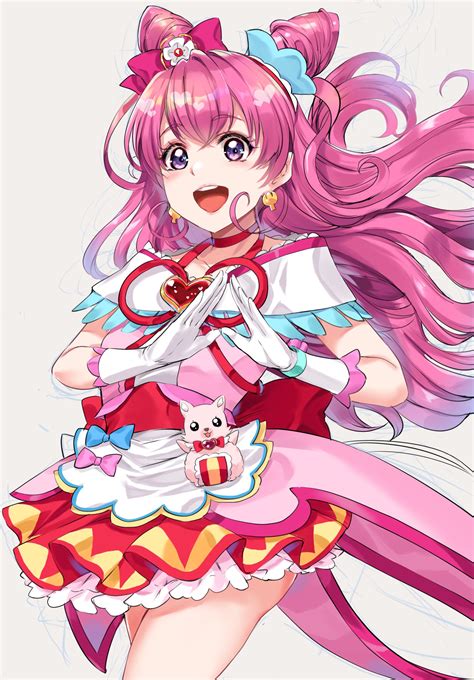 Nagomi Yui Cure Precious And Kome Kome Precure And 1 More Drawn By