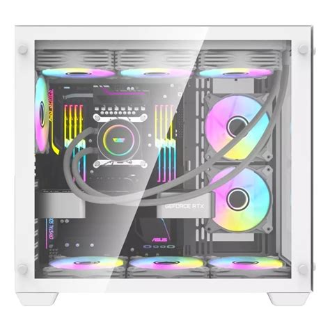 Casing Pc Darkflash C285 Tempered Glass Gaming Case M Atx White Toko Komputer Surabaya Rakit