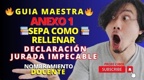 ANEXO 01 𝗚𝗔𝗡𝗔𝗗𝗢𝗥𝗘𝗦 𝗗𝗘 𝗡𝗢𝗠𝗕𝗥𝗔𝗠𝗜𝗘𝗡𝗧𝗢 DOCENTEDECLARACION JURADA YouTube