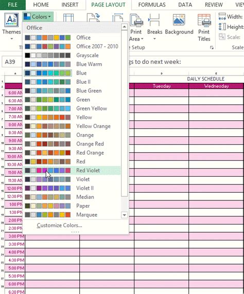 Daily Routine Schedule Template Excel At Dolores Bennett Blog