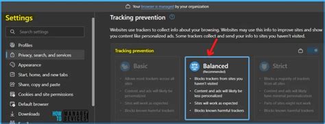 Configure Tracking Prevention In Microsoft Edge Htmd Blog