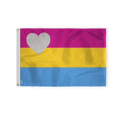 Agas Panromantic Pride Flag 2x3 Ft Printed 200d Nylon Brass