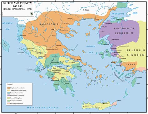Map Of Greece And Vicinity 200 Bc Artofit