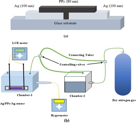 A Schematic Of The Fabricated Sensors B Humidity Setup Download