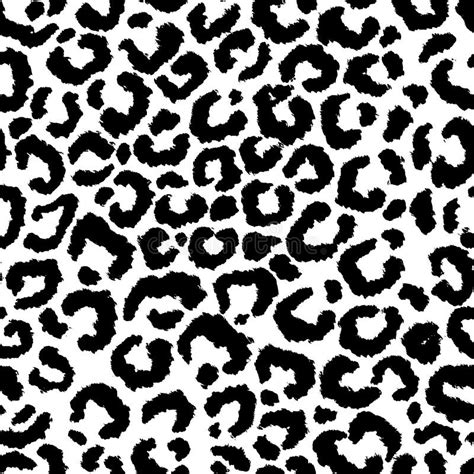 Leopard Skin Artwork Imitation Print Vector Seamless Black And White
