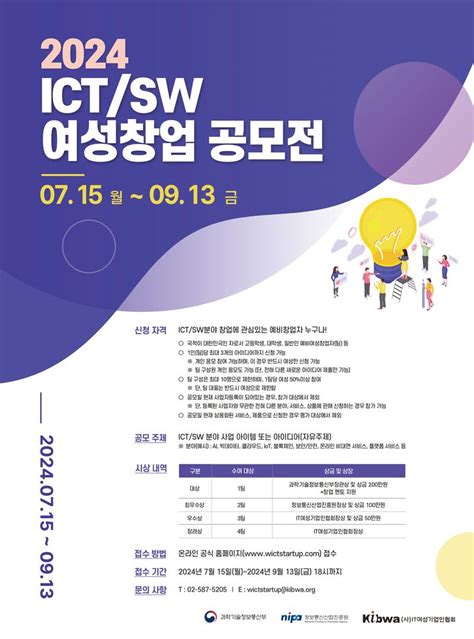 2024년 Ictsw 여성 창업 공모전 요즘것들