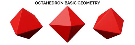 Octahedron Vintage Engraved Illustration Geometry Shape Vintage Vector