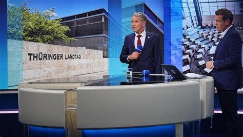 Bei Frage Von Ard Moderator Zur Thüringen Wahl 2024 Afd Mann Höcke