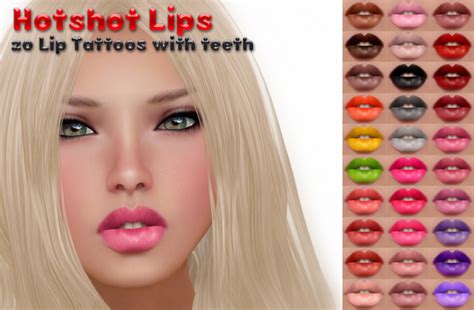 Second Life Marketplace Glamorize Hotshot Lips 30 Lips With Teeth