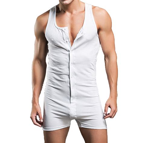 De Herren Shaper Sportbody Einteiler Schlafanzug Unterhemd Wrestling