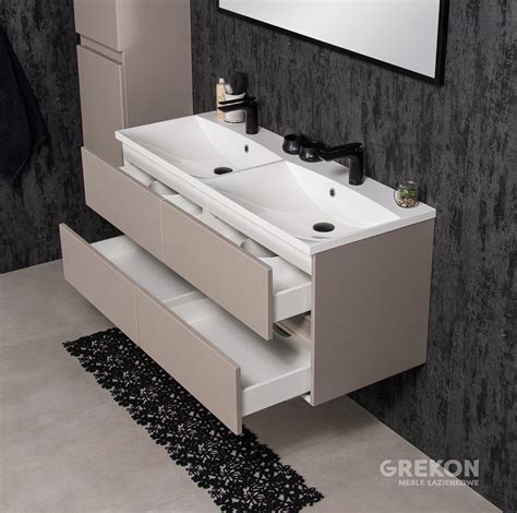 Szafka łazienkowa fume mat cm ESTO z umywalką podwójną EST FM U JULIA D