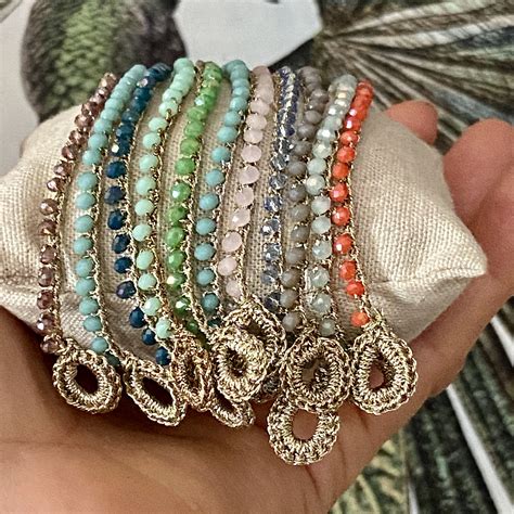 Braccialetti Minimal Bracelet Patterns Crochet Jewelry Necklace Crochet Bracelet Pattern