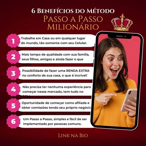 Beneficios do Método Passo a Passo Milionário Milionário Você é incrível Passo a passo