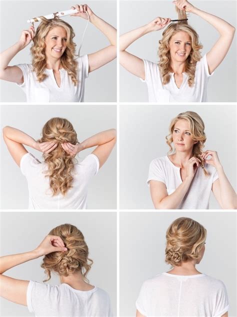 Hochsteckfrisuren Selber Machen Locken Mit Lockenstab Blonde Haare