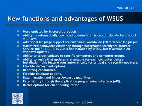 PPT Experiences With WSUS SUS As Patch Deployment Solution For