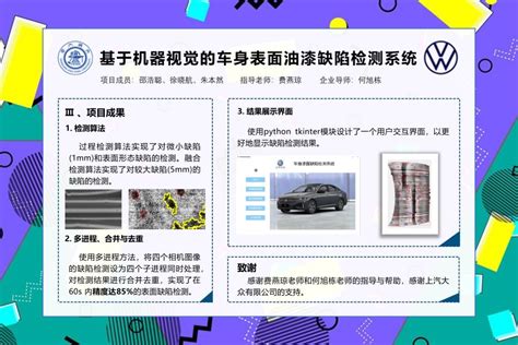 基于机器视觉的车身表面油漆缺陷检测系统 校企合作毕业设计项目展