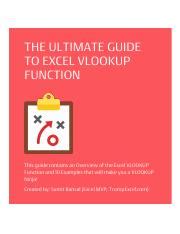 Excel VLOOKUP Function The Ultimate Guide THE ULTIMATE GUIDE TO EXCEL VLOOKUP FUNCTION This